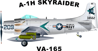 Douglas A 1H SkyRaider VA165 Decal - Military Graphics