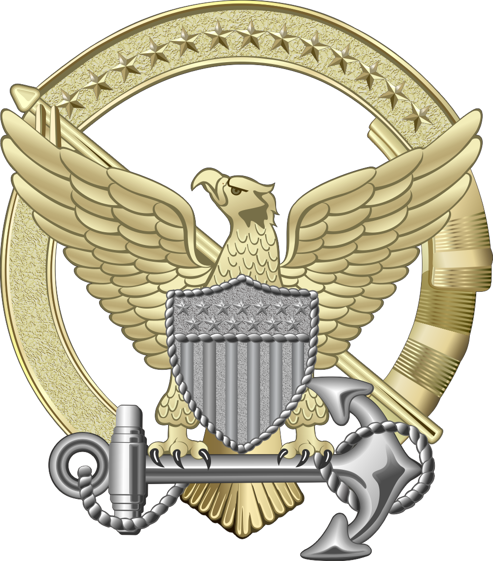 Coast Guard Command Afloat Badge Decal - Military Graphics