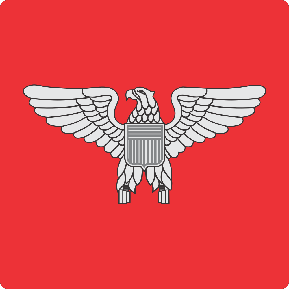 O-6 Colonel Silhouette (Red) Decal - Military Graphics