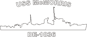 Destroyer Escort DE (White) Decal - Military Graphics