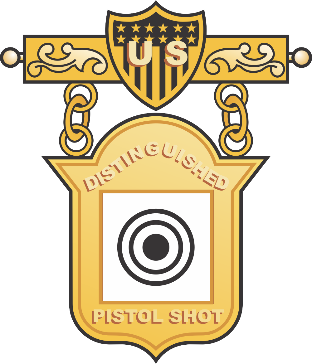 Distinguished Pistol Shot Badge Decal - Military Graphics
