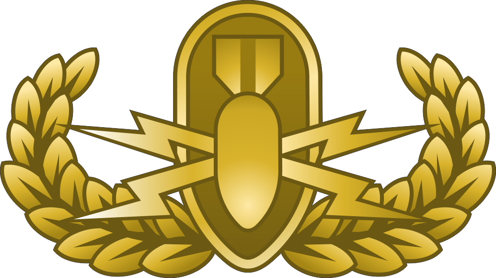 EOD Explosive Ordnance Disposal Basic Badge (Gold) Decal - Military ...