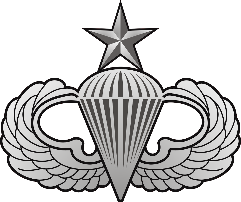 Senior Jump Wings (Silver) Decal - Military Graphics