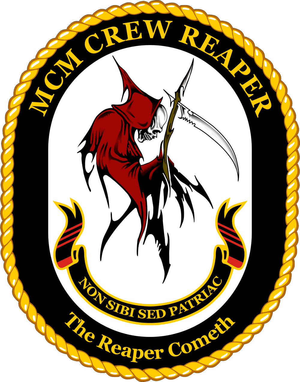 Mine Counter Measures MCM Crew Reaper Decal - Military Graphics
