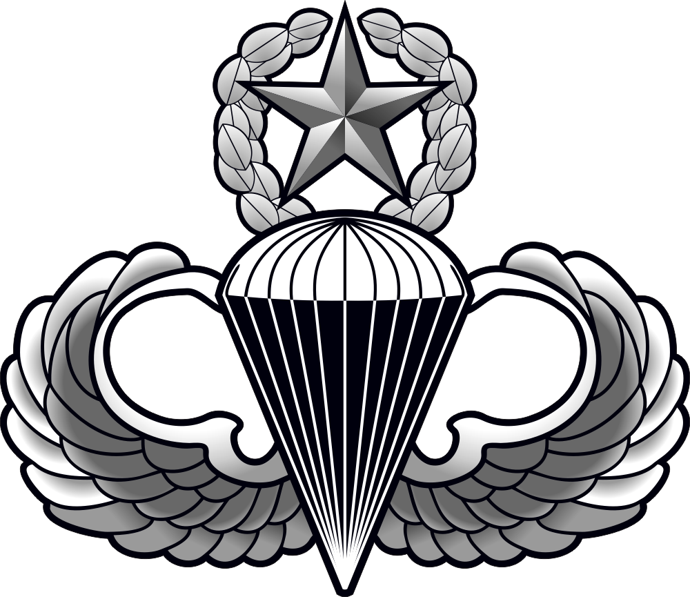 Master Jump Wings (Dark Gray) Decal - Military Graphics