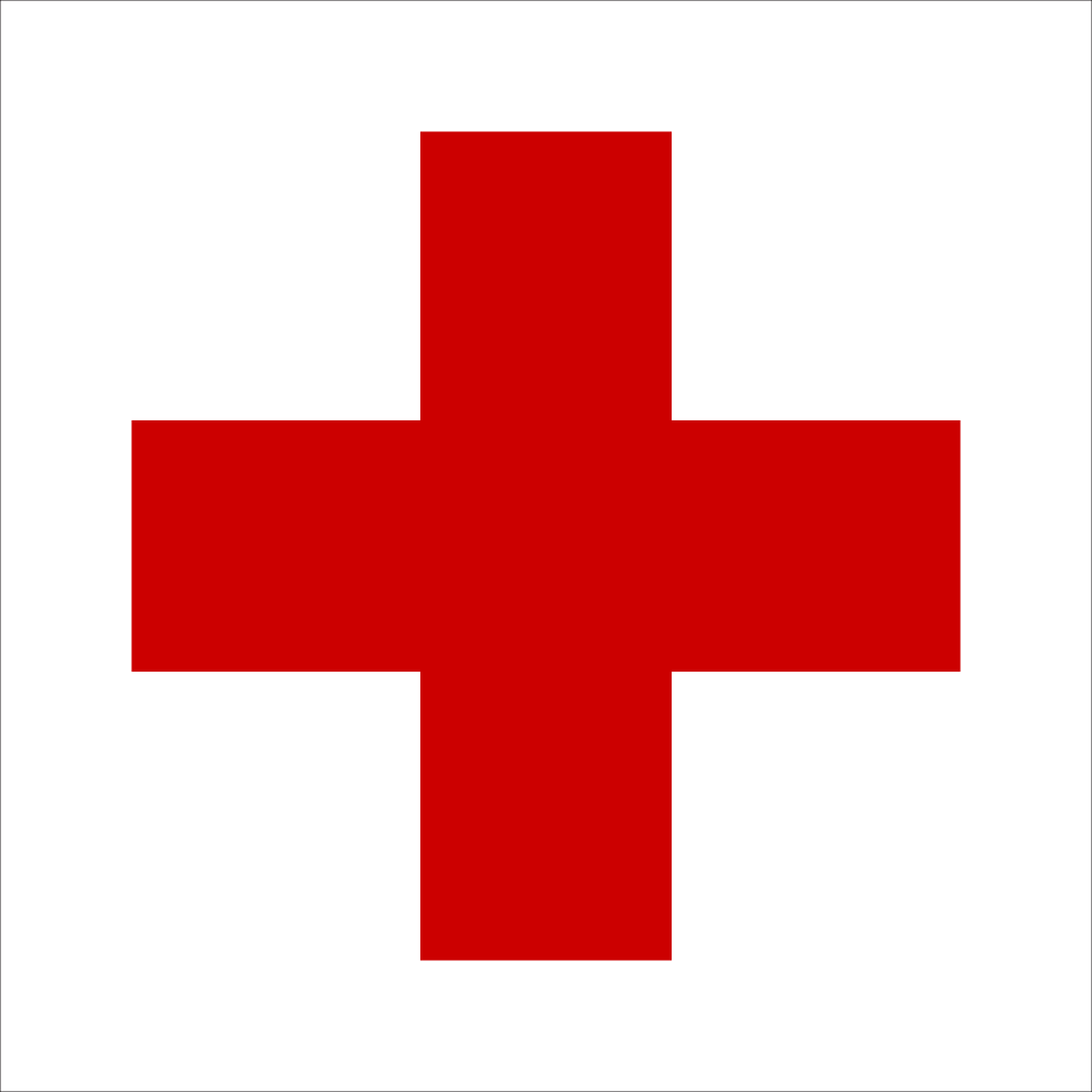 Red Cross Logo (Square) Decal - Military Graphics