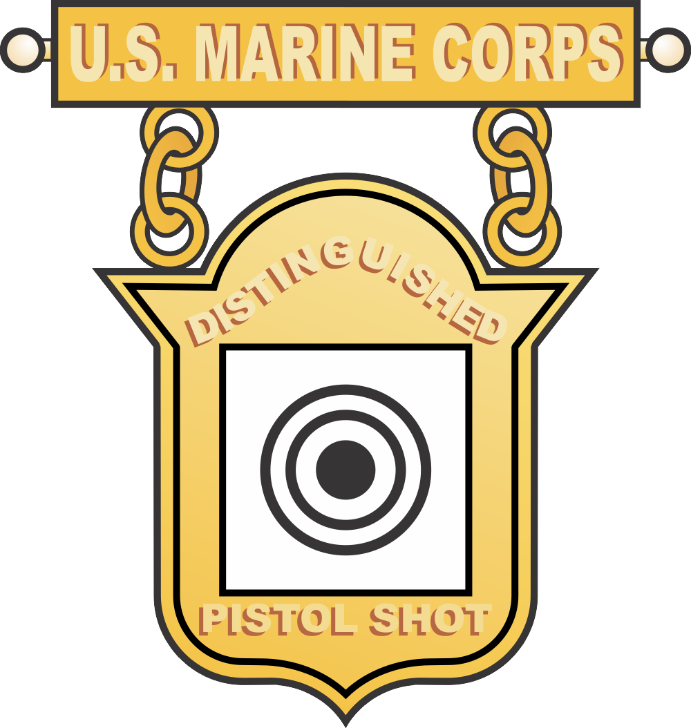 USMC Distinguished Pistol Badge Decal - Military Graphics