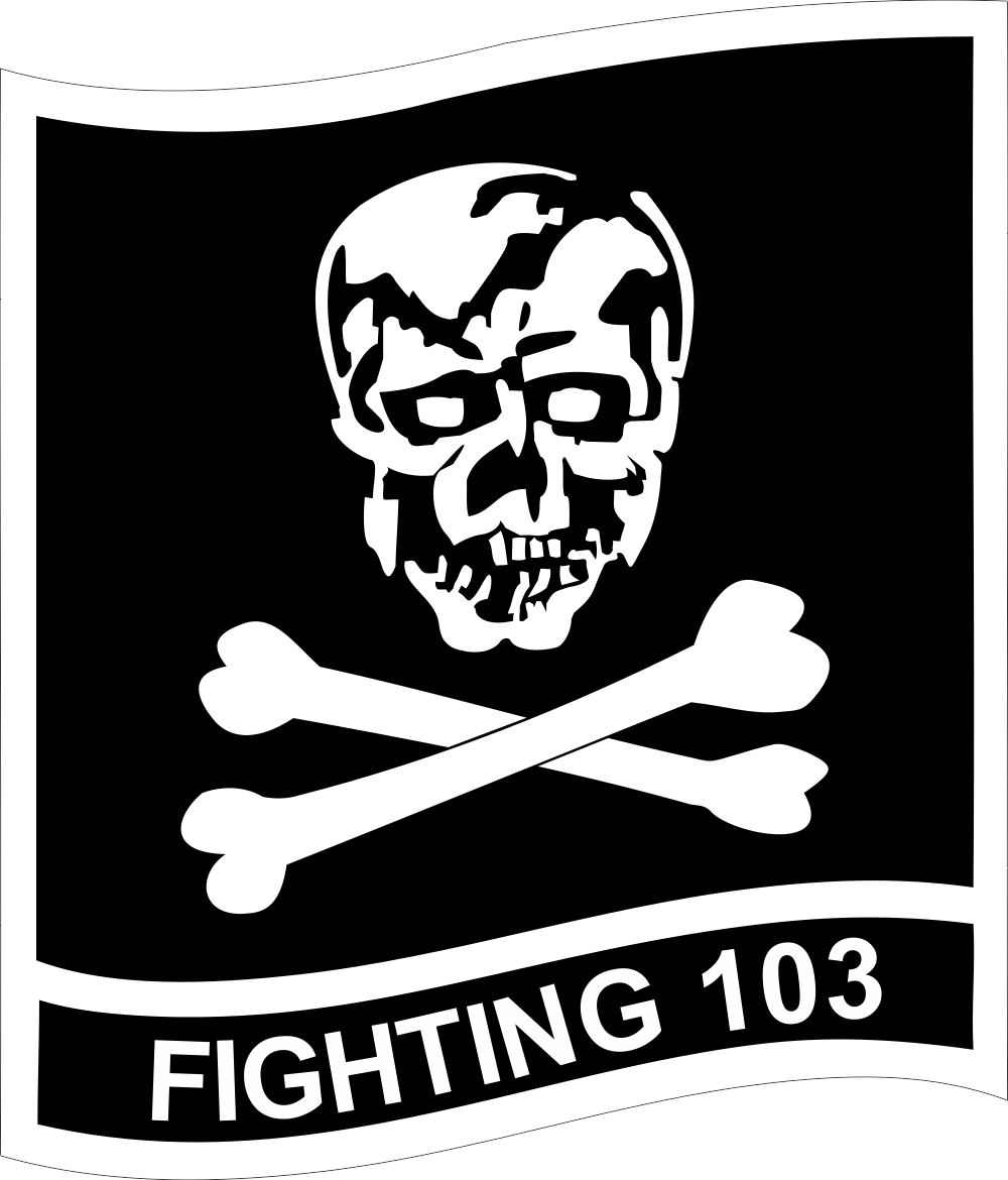VF-103 Fighter Squadron 103 Jolly Rogers Decal - Military Graphics