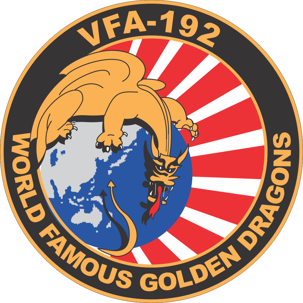 VFA-192 Strike Fighter Squadron 192 World Famous Golden Dragons Decal ...