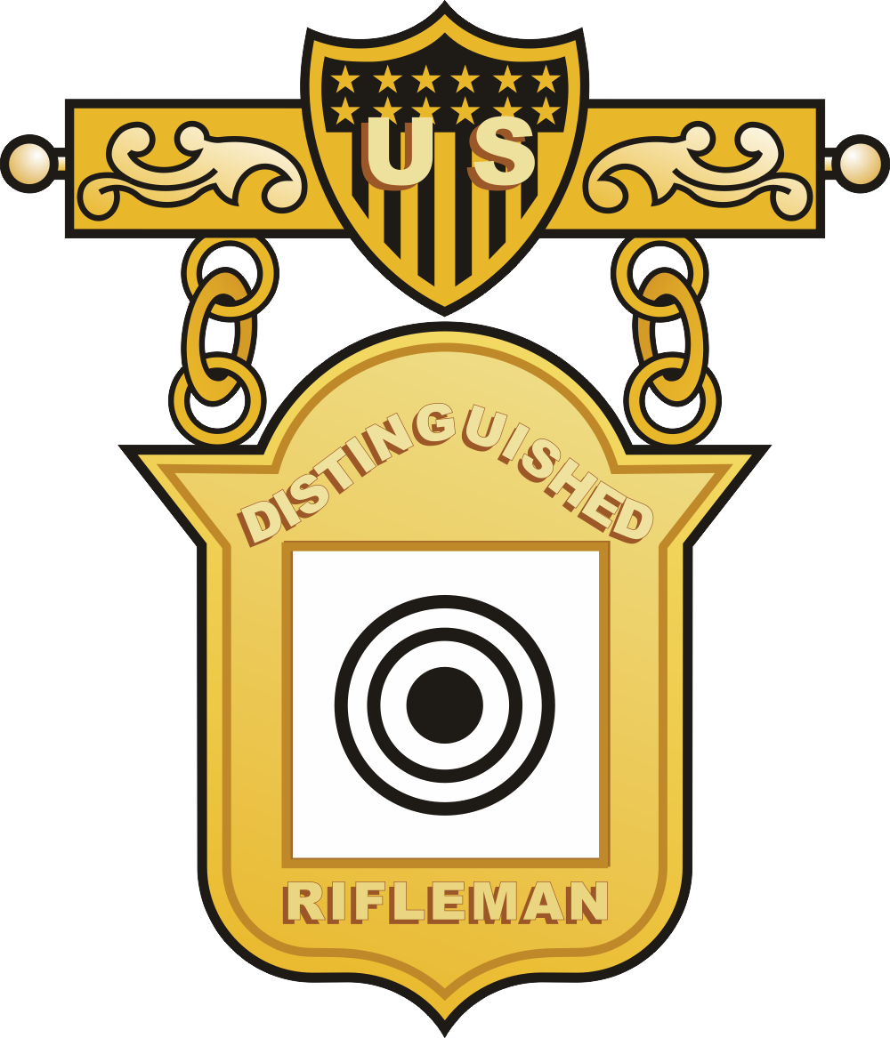 Distinguished Rifleman Badge Decal - Military Graphics