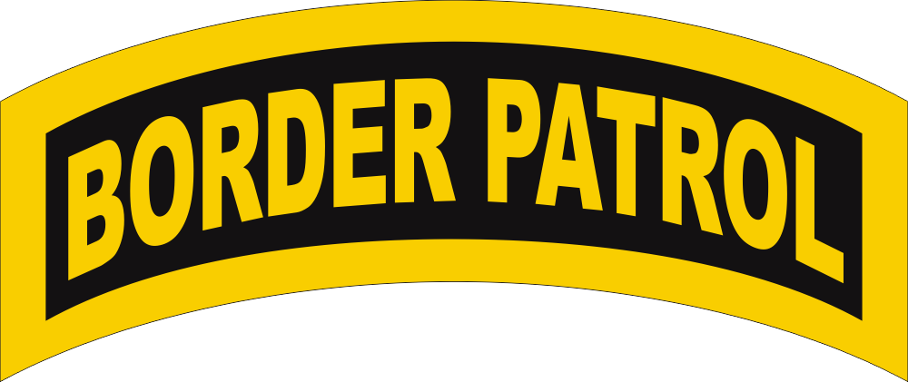 Border Patrol Tab (Yellow/Black) Decal - Military Graphics