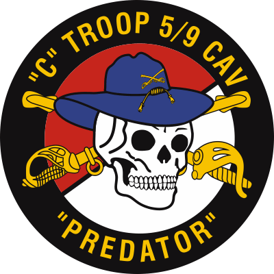5-9 Cavalry Regiment, C Troop Decal - Military Graphics