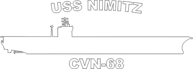 Aircraft Carrier Nuclear Powered CVN, Nimitz Class Silhouette (White ...