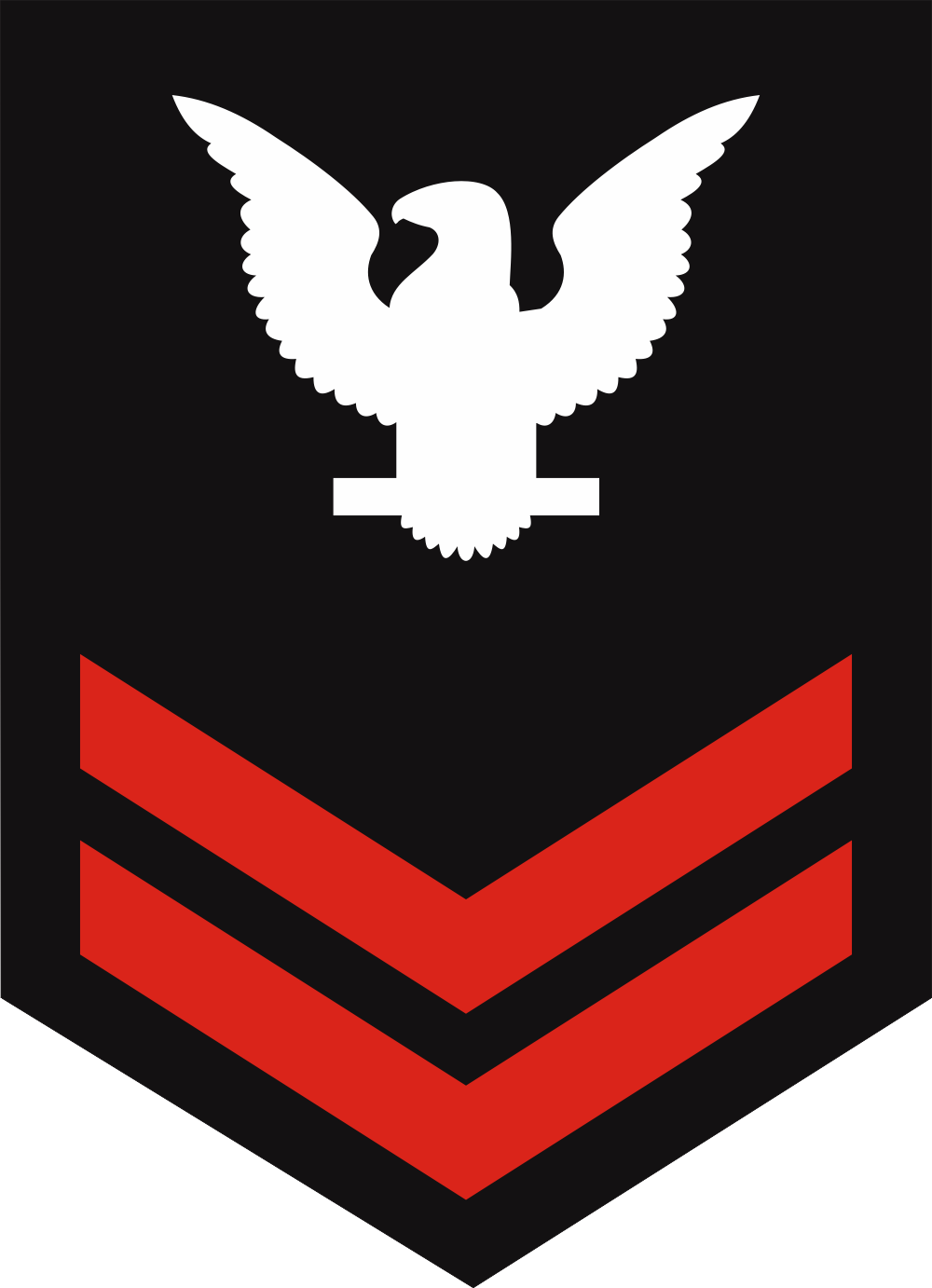 Navy E-5 Petty Officer Second Class (Red) Decal - Military Graphics