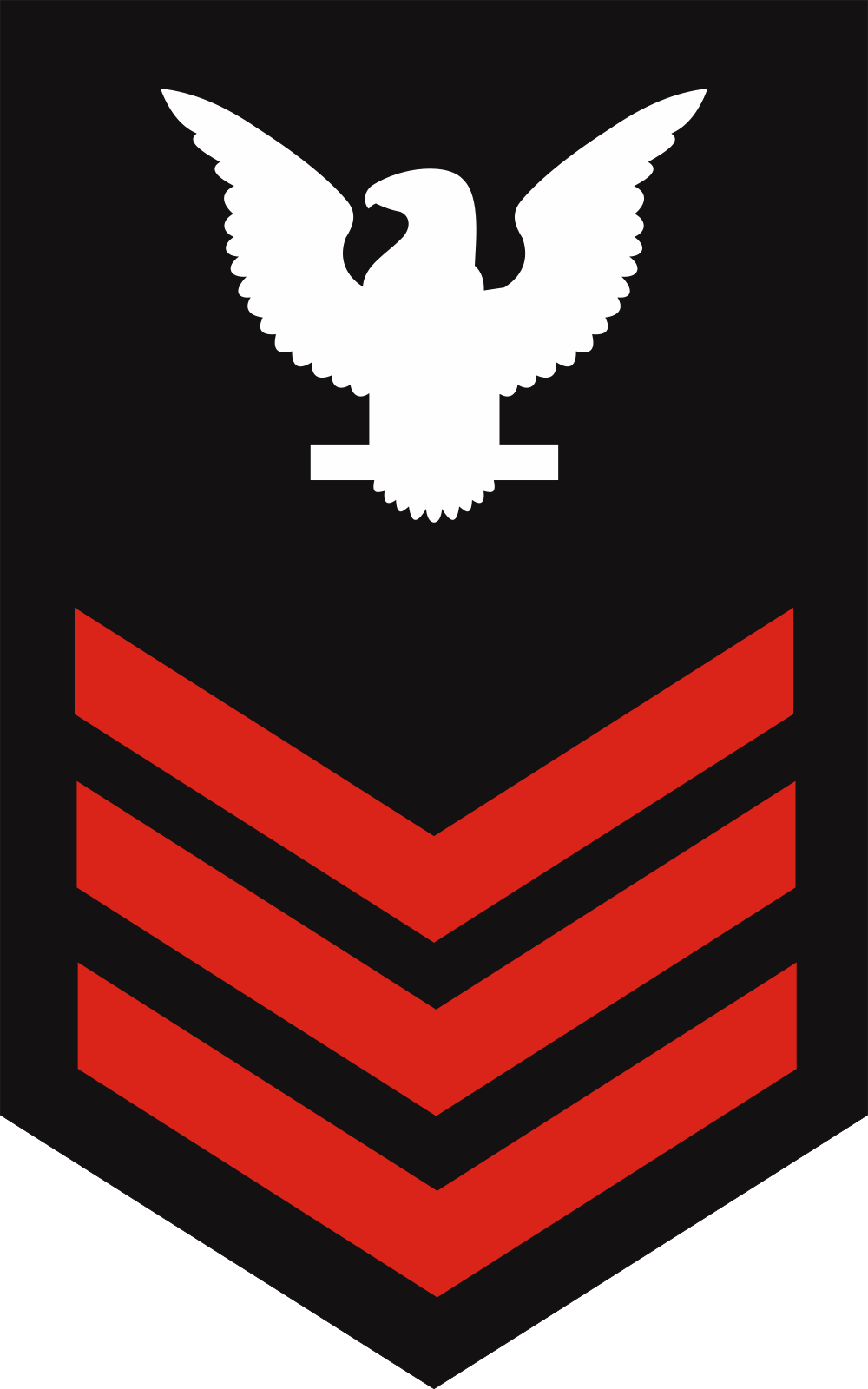 Navy E-6 Petty Officer First Class (Red) Decal - Military Graphics