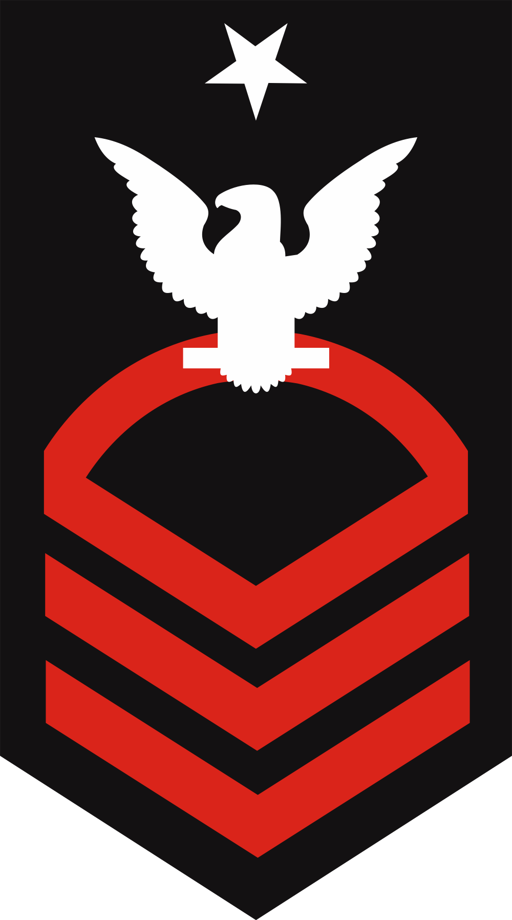 Navy E-8 Senior Chief Petty Officer (Red) Decal - Military Graphics