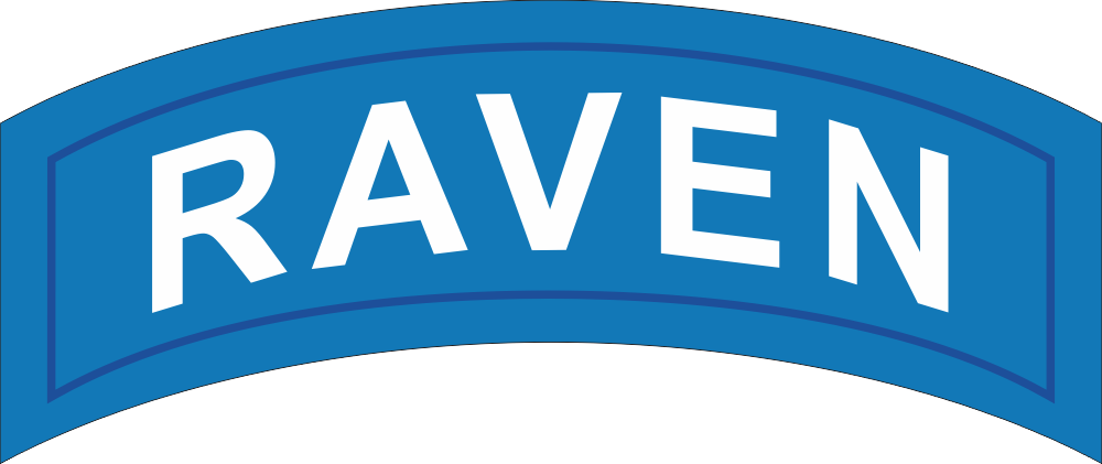 Raven Tab (Blue/White) Decal - Military Graphics