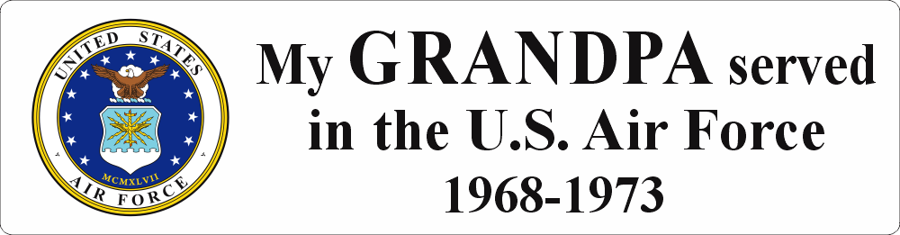 Air Force Grandpa Decal - Military Graphics