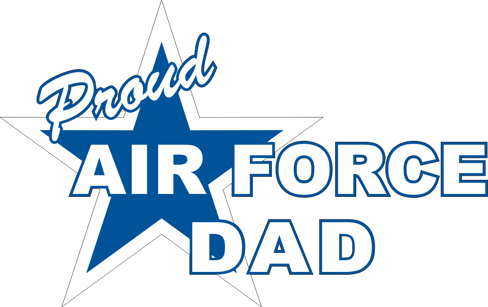 Proud Air Force Dad Decal - Military Graphics