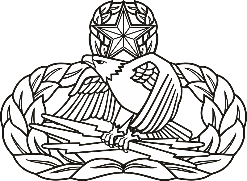 Air Force Airfield Systems & Radar Maintenance Badge BW - Master Decal ...