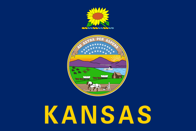Kansas State Flag Decal - Military Graphics