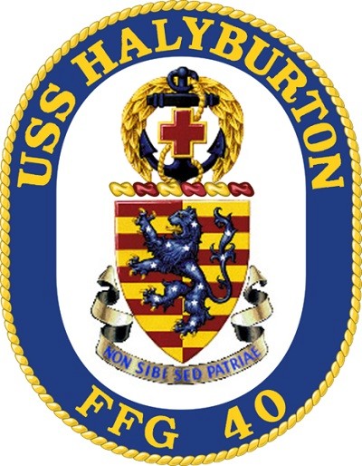 USS Halyburton FFG 40 Crest Decal - Military Graphics