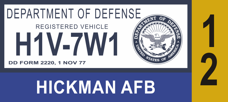 Department of Defense Customized Vehicle - Officer Decal - Military ...