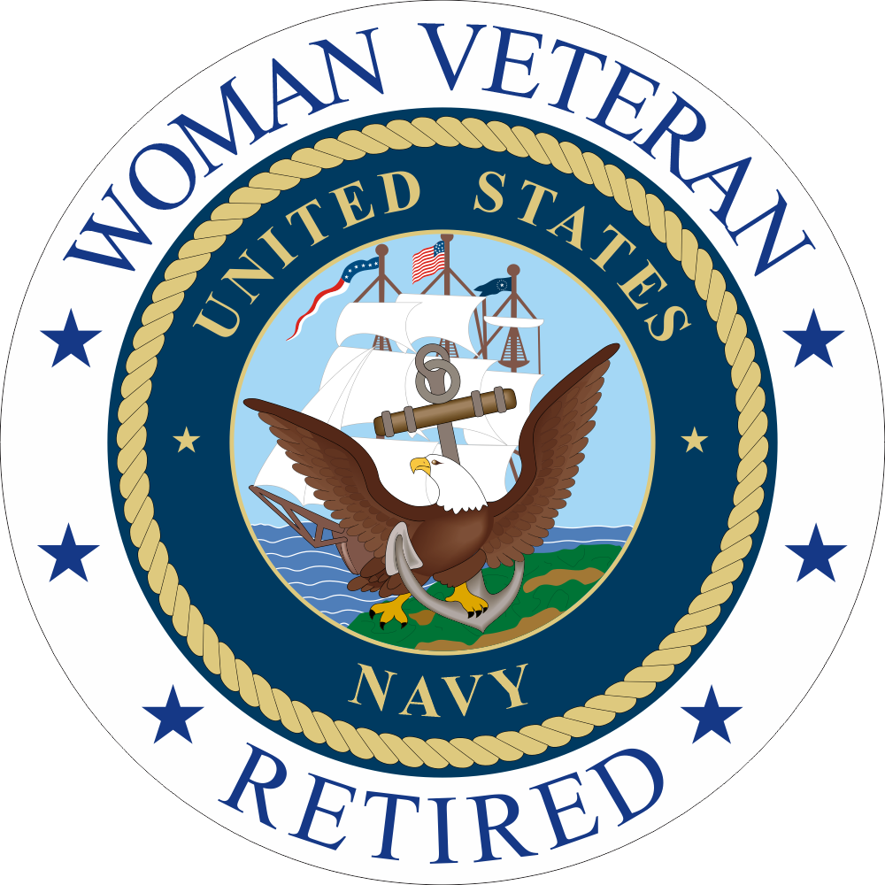 Navy Retired Woman Veteran Decal - Military Graphics