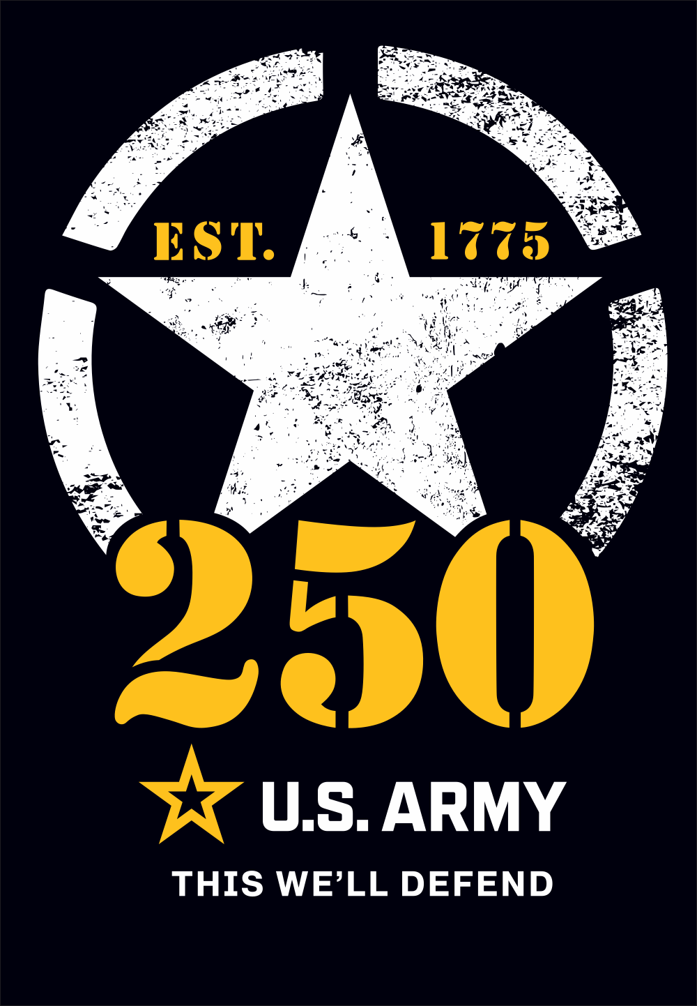 Official US Army 250th Anniversary Decal - Military Graphics