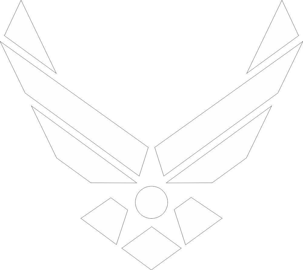 Air Force Symbol (White) Decal - Military Graphics