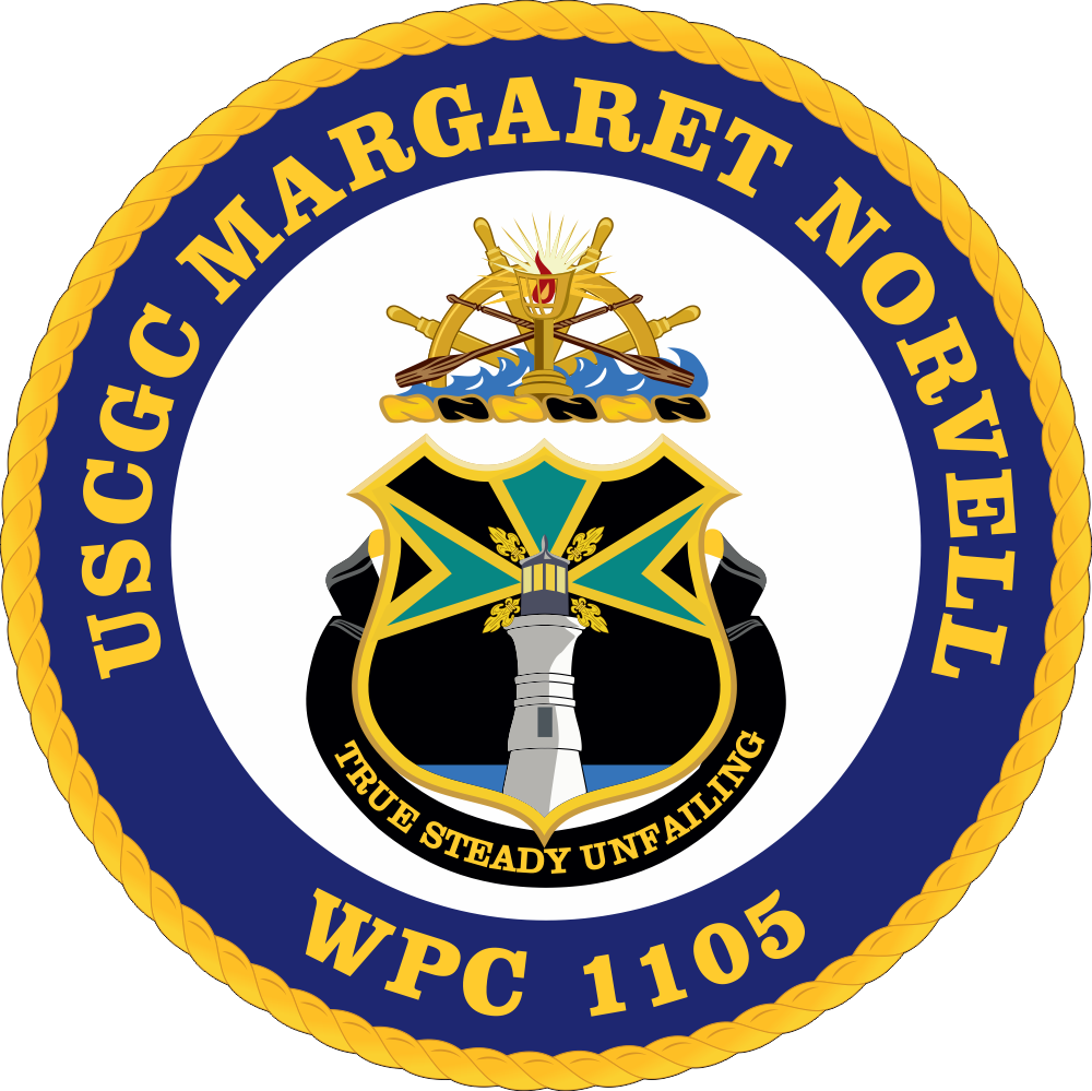 USCGC Margaret Norvell Ship Crest Seal Decal - Military Graphics